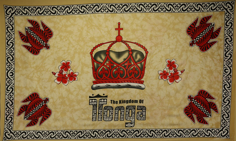 Kingdom of Tonga Crown Turtle Plumeria | Sarong